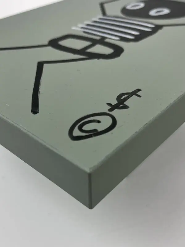 Dancing Skeleton – Green (Right Side) by Skeleton Cardboard - Saatchi Store